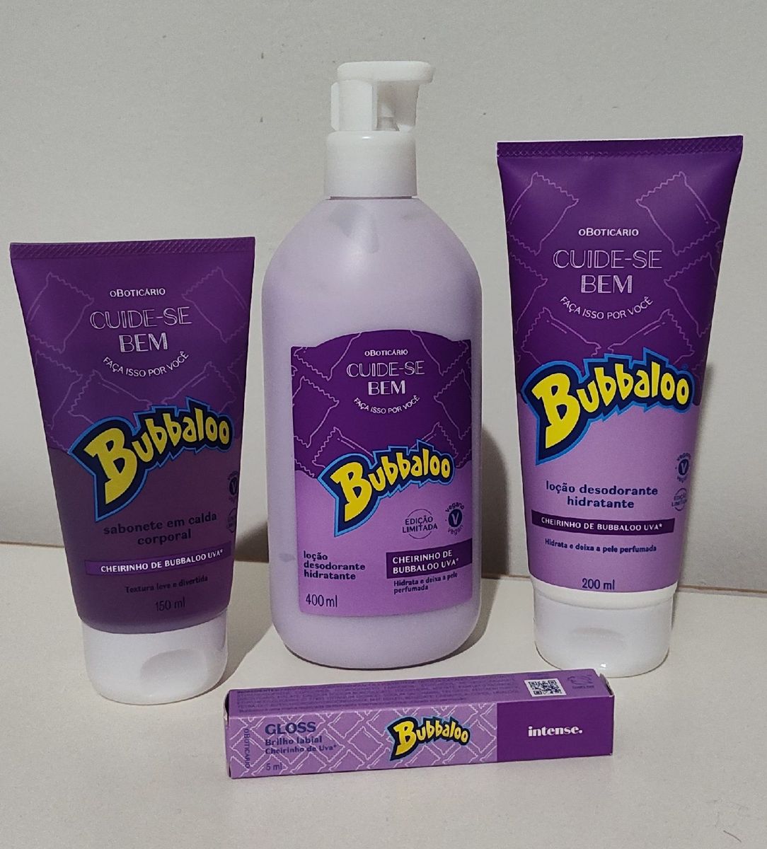 Kit Completo Bubbaloo Uva | Cosmético Feminino O Boticário Nunca Usado ...