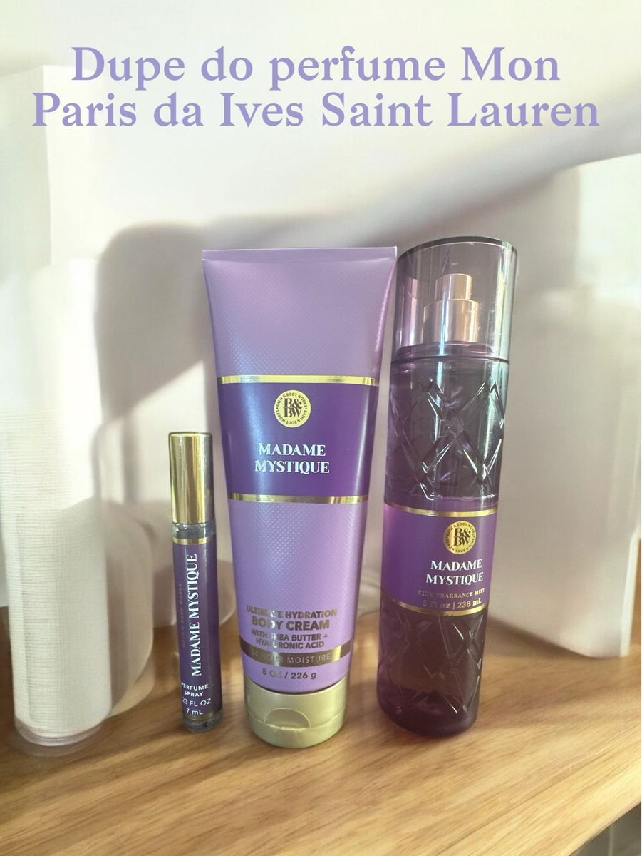 Kit Completo do Madame Mystique Dupe do Perfume Famoso Mon Paris da ...