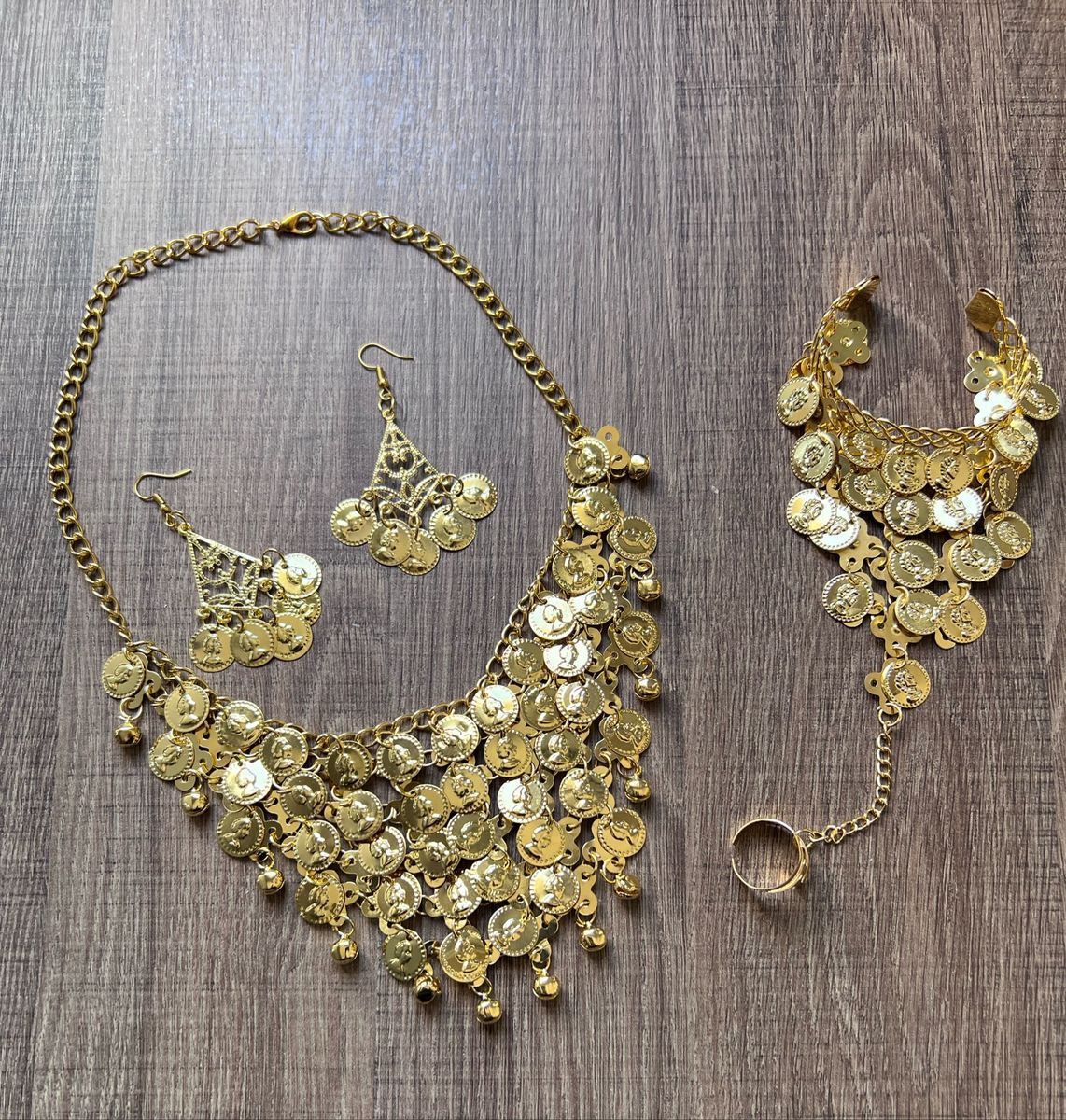 Kit de Acessórios para Danças do Ventre Indiana e Cigana com Moedas ...