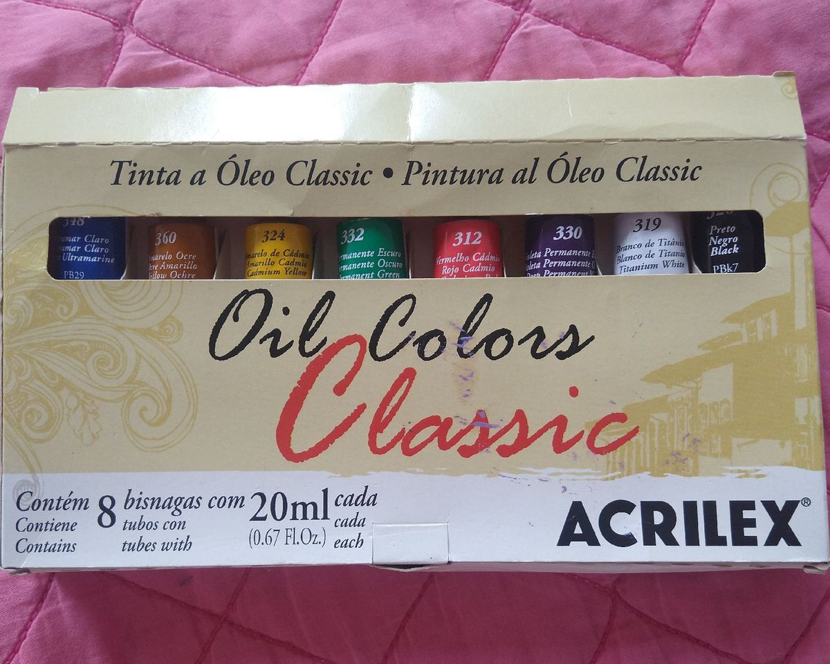 Kit de Tintas a Óleo | Item de Papelaria Acrilex Usado 49075293 | enjoei