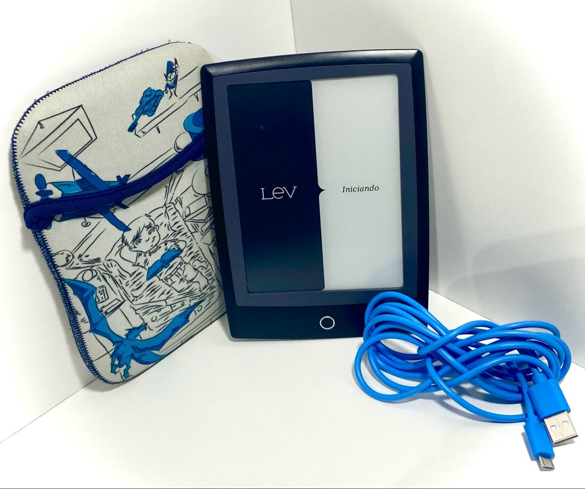 Kit E-reader Lev Saraiva com Luz + Capa + Cabo | Tablet Lev Usado ...