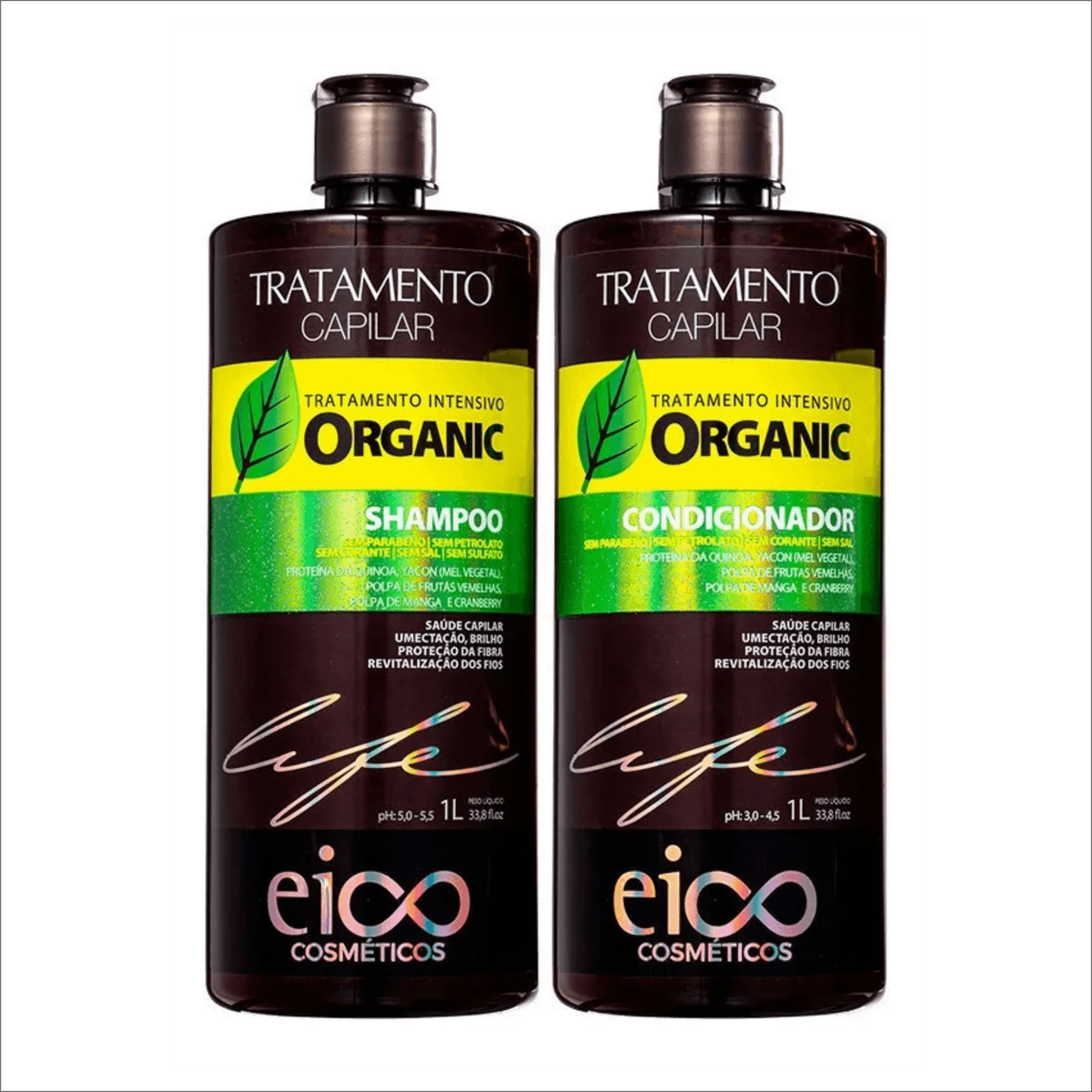Kit Eico Shampoo + Condicionador Tratam. Int. Organic 1l | Produto p ...
