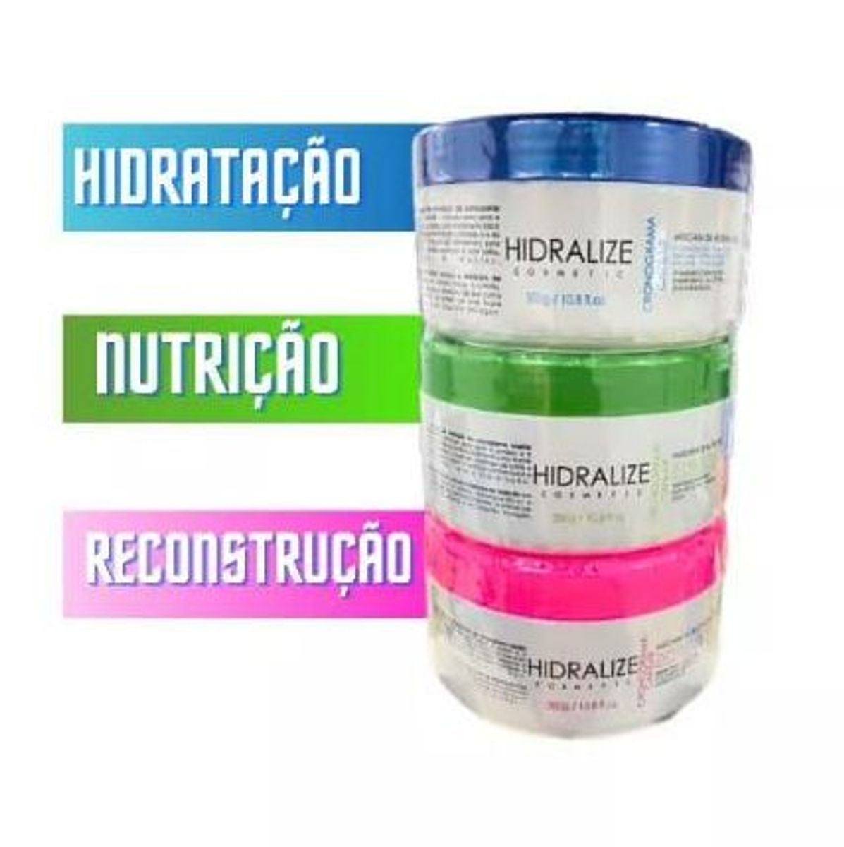 3 Máscara Capilar Cronograma Capilar Kit Hidralize Nutrição Hidratação ...