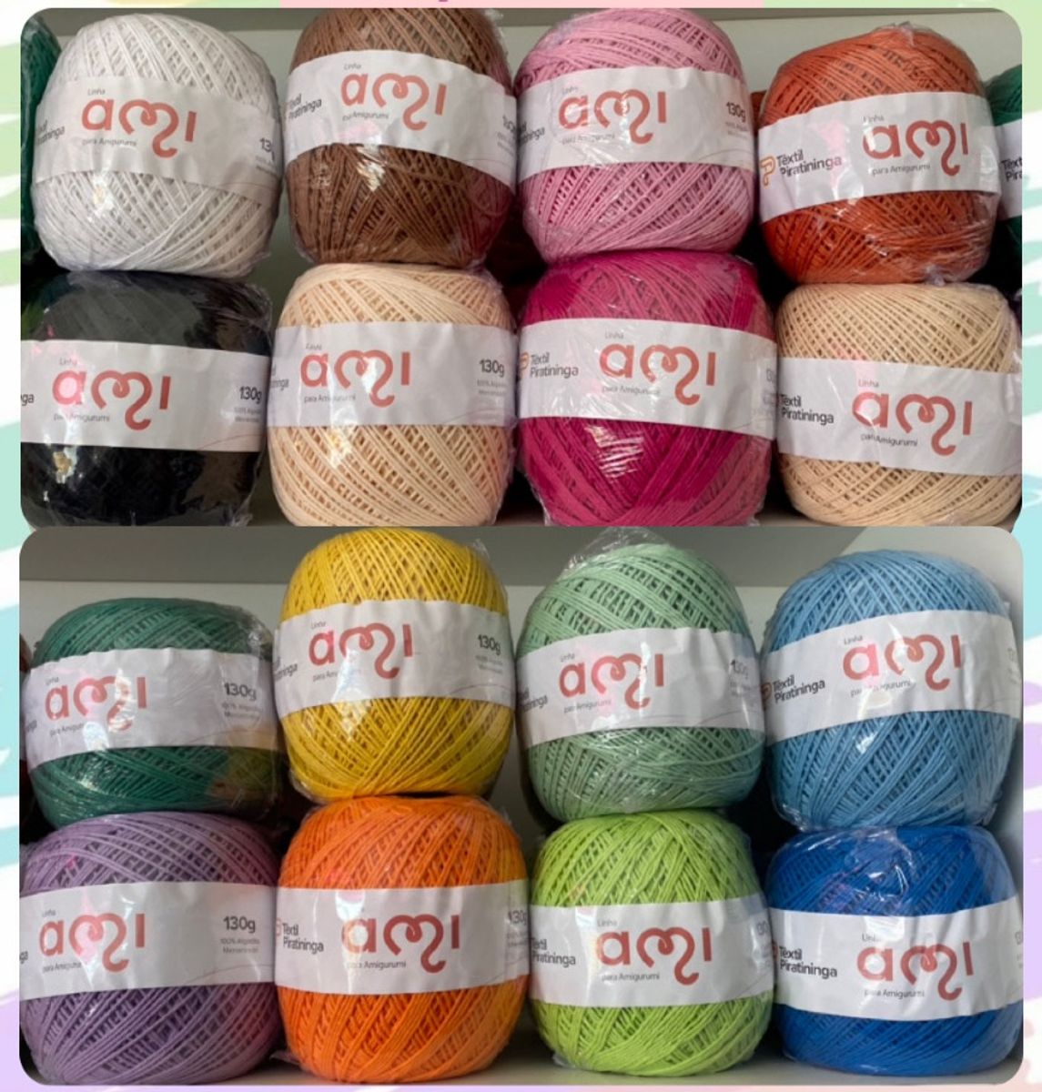 Kit 7 Linha Ami | Item de Decoração Têxtil Piratininga Nunca Usado ...