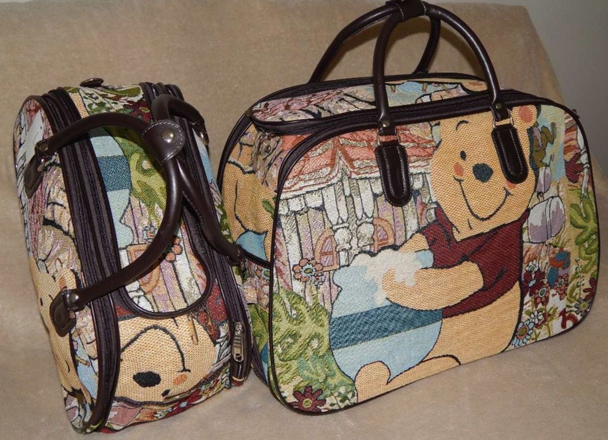 Kit Mala 2 Peças 1 Rodinha + 1 Mala de Mão Maternidade Ursinho Pooh ...