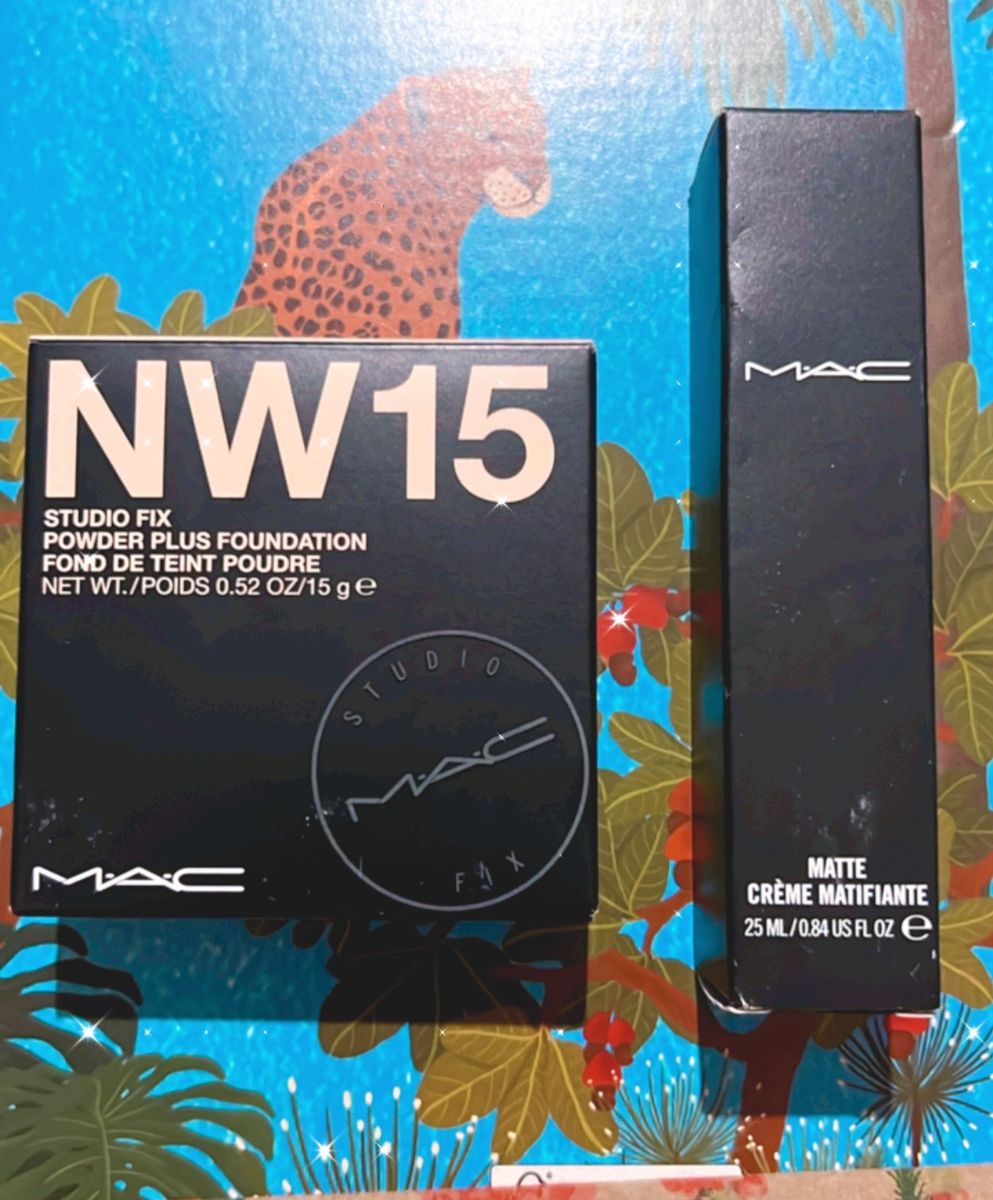 Kit Maquiagem Base Pó Studio Fix Mac Nw15 + Primer Matte Crème ...