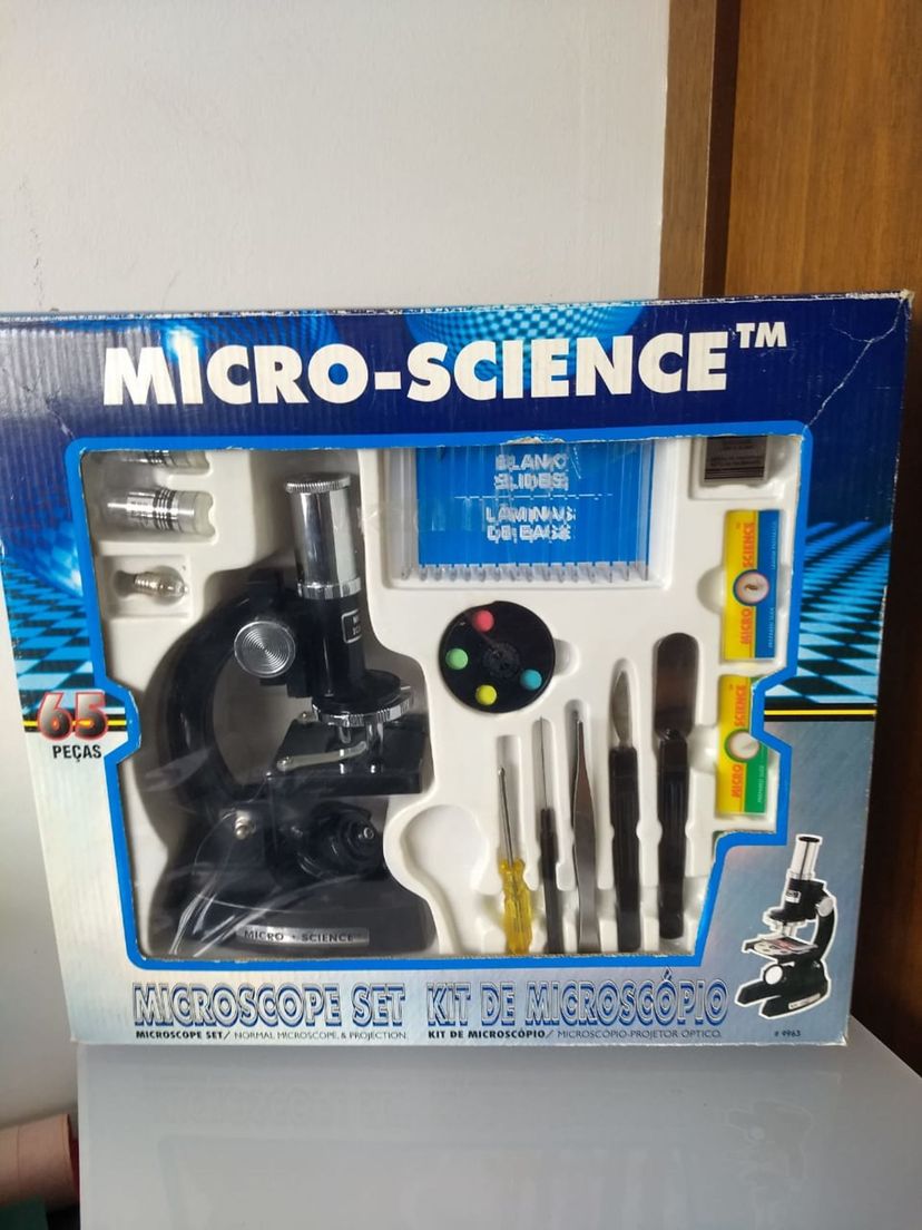 Kit Microscópio Micro-science com 65 Peças | Item Infantil Micro ...