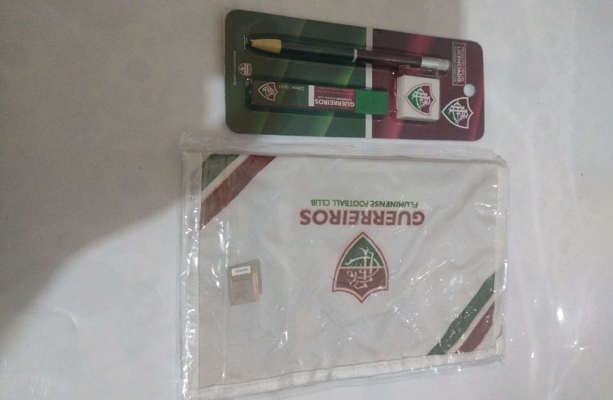 Kit Oficial Fluminense Necessiere+ Lapiseira e Borracha | Item p ...