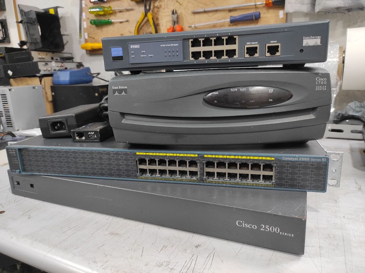 Kit para Estudo Cisco Ccna C/ Roteador Cisco 2501 + Rv082 + 1750 ...