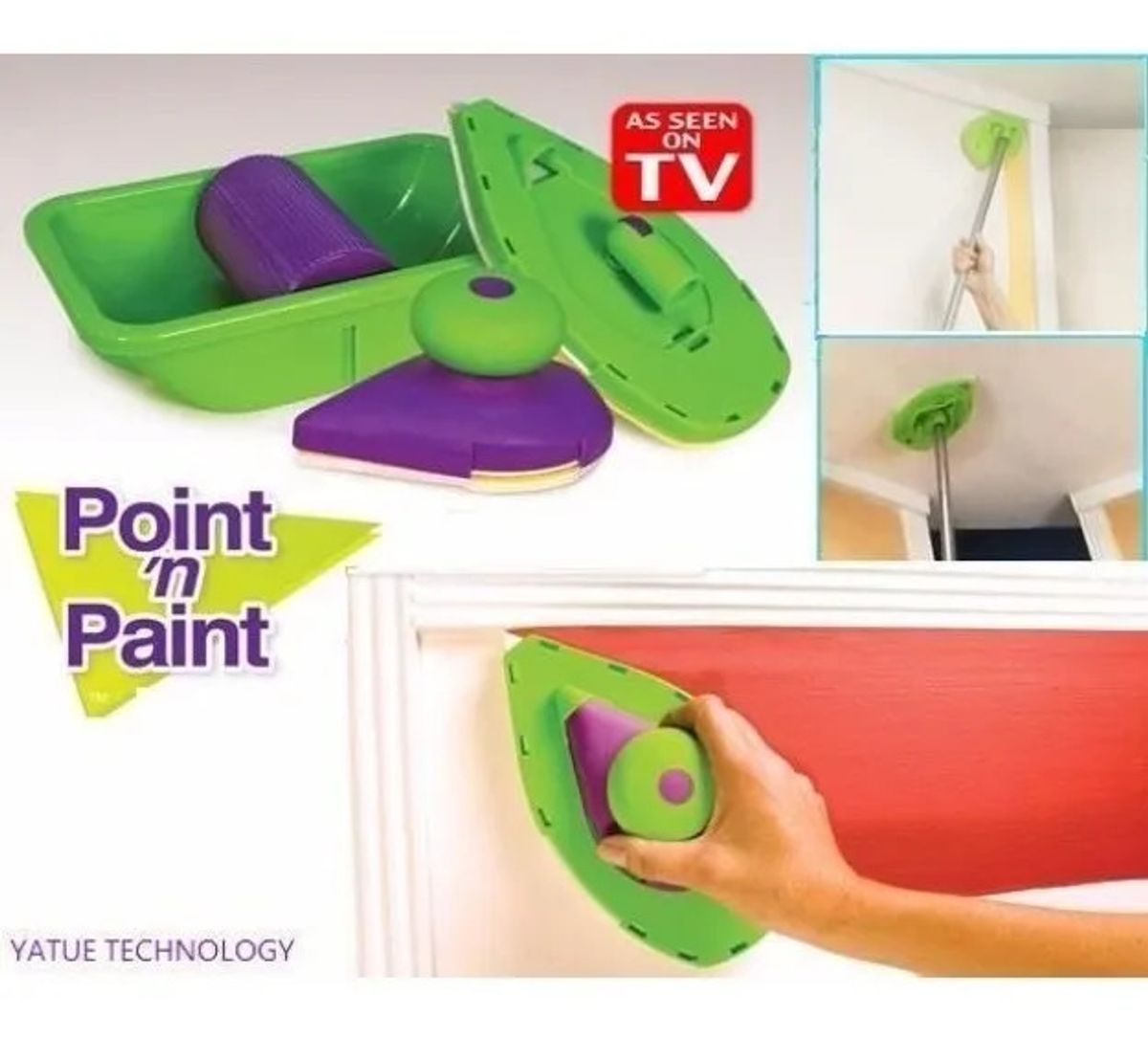 Kit Pintura Facil Point N Paint Pad Pro Rolo da Tv | Item de Decoração ...