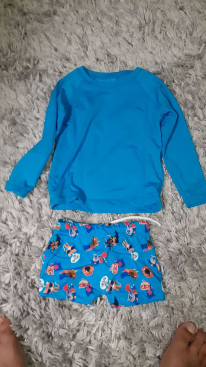 Kit Praia Segunda Pele e Sunga | Item Infantil Tip Top Usado 95339494 ...