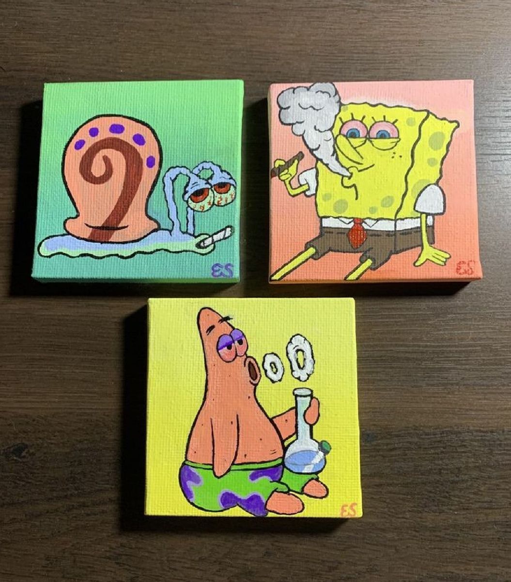 Kit Quadro Bob Esponja Peças Únicas Super Zen | Item de Decoração Bob ...