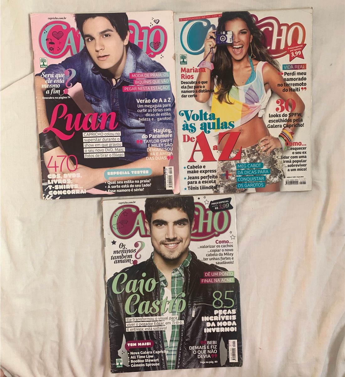 Kit Revistas Capricho Capas Caio Castro, Mariana Rios e Luan Santana | Livro Capricho Usado ...
