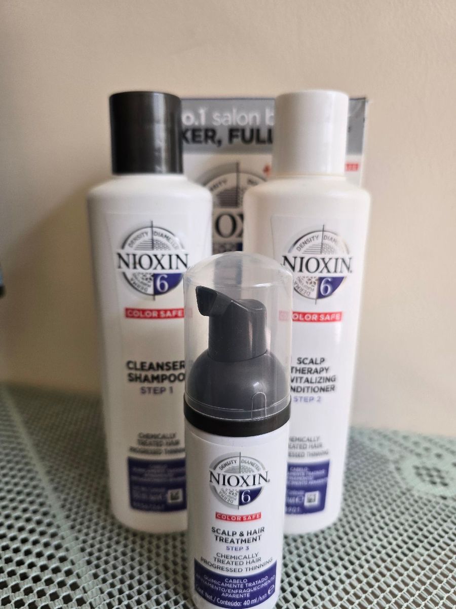 Kit Shampoo Nioxin System 6 Trial Pequeno 150ml + Condicionador 150ml ...
