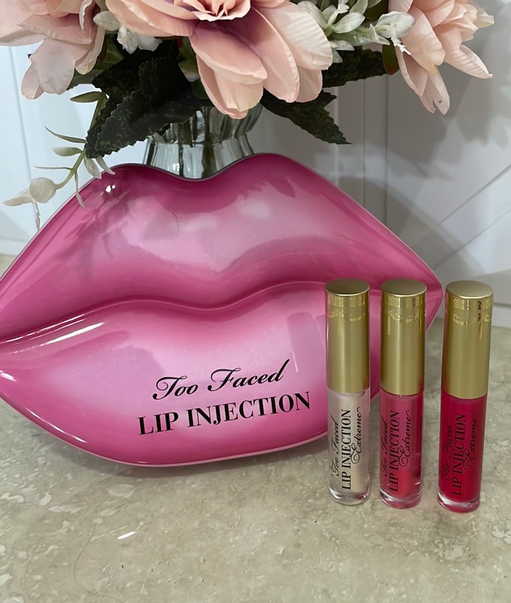 Kit Too Faced Mini Lip Injection | Maquiagem Feminina Too Faced Nunca ...