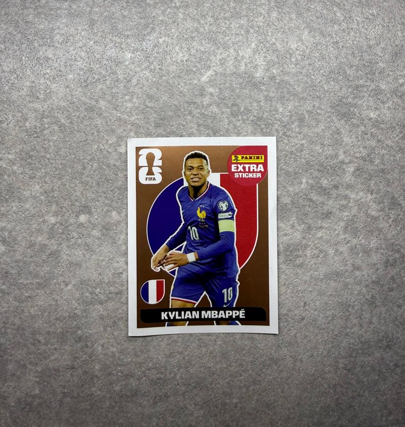Kylian Mbappé Bronze Extra Sticker Copa do Mundo 2026 Nova (tirada do ...
