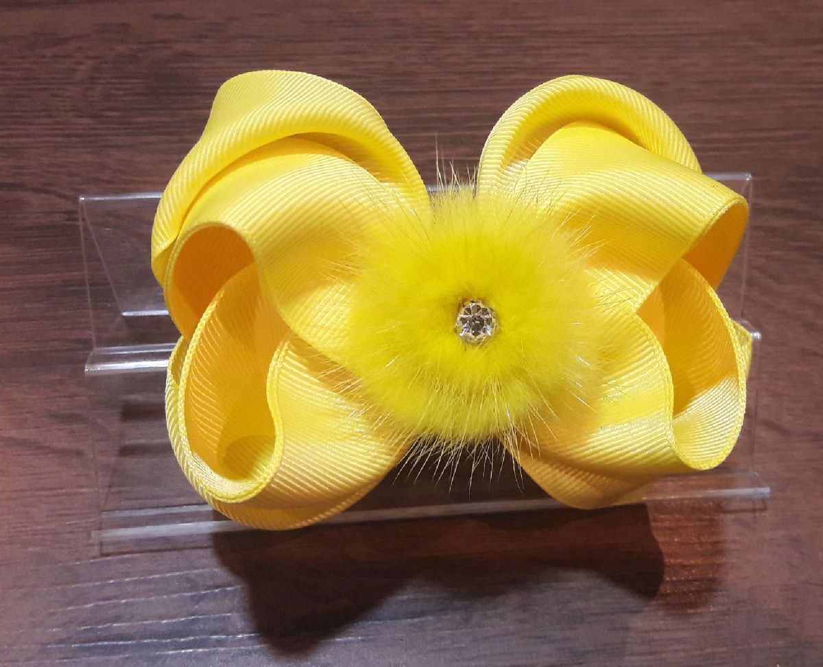 Laço Infantil Amarelo | Produto p/ Cabelos Feminino Princess Laces ...