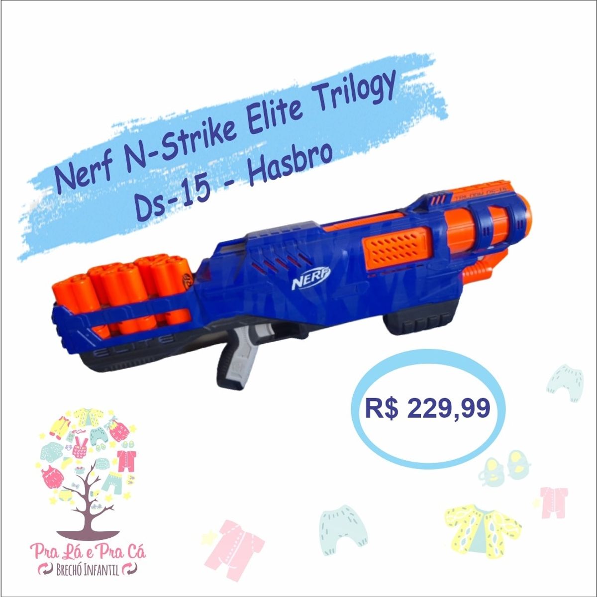 Lançador Nerf N-strike Elite Trilogy | Produto Masculino Hasbro Usado ...
