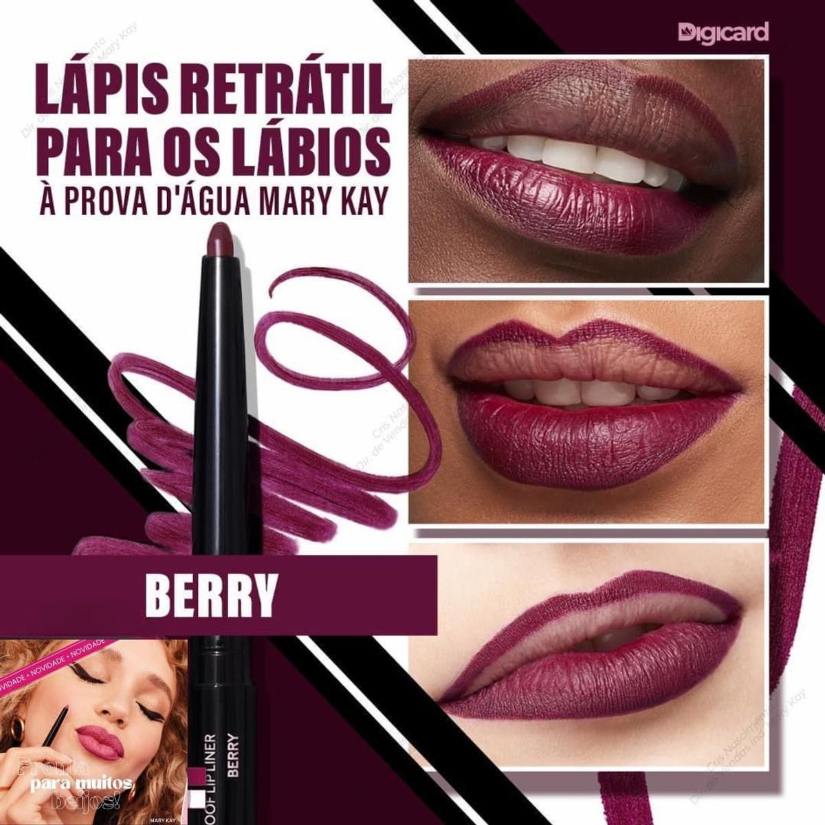 Lápis Retrátil para Os Lábios À Prova D'água Mary Kay - Cor Berry ...
