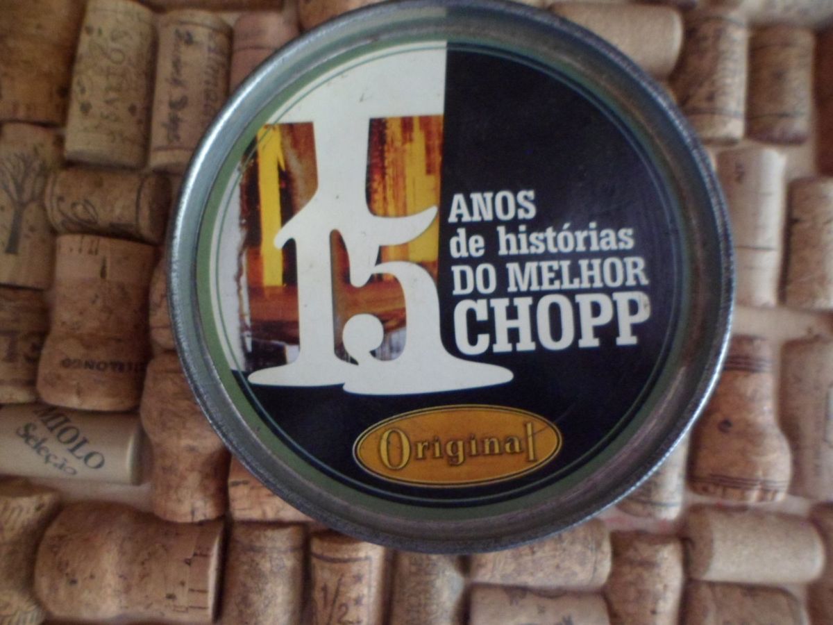 Lata com Bolacha Porta Copos 15 Anos de História do Melhor Chopp ...