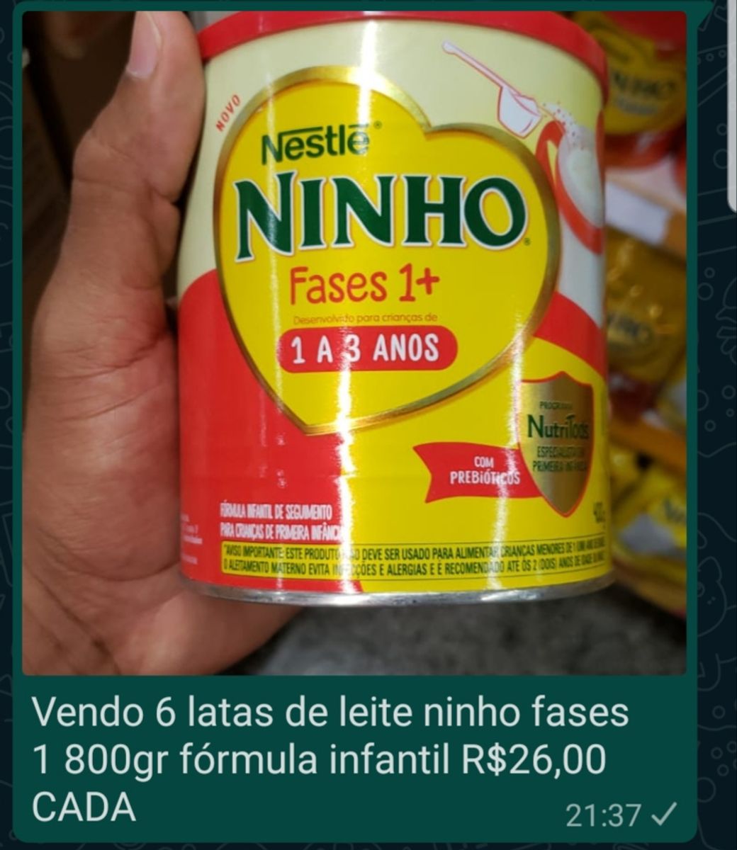 Lata de Leite Ninho Fases Fórmula Infantil 800gr | Item Infantil Ninho ...