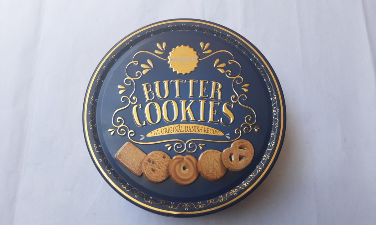 Lata Decorativa da Butter Cookies - Usada | Item de Decoração Usado ...