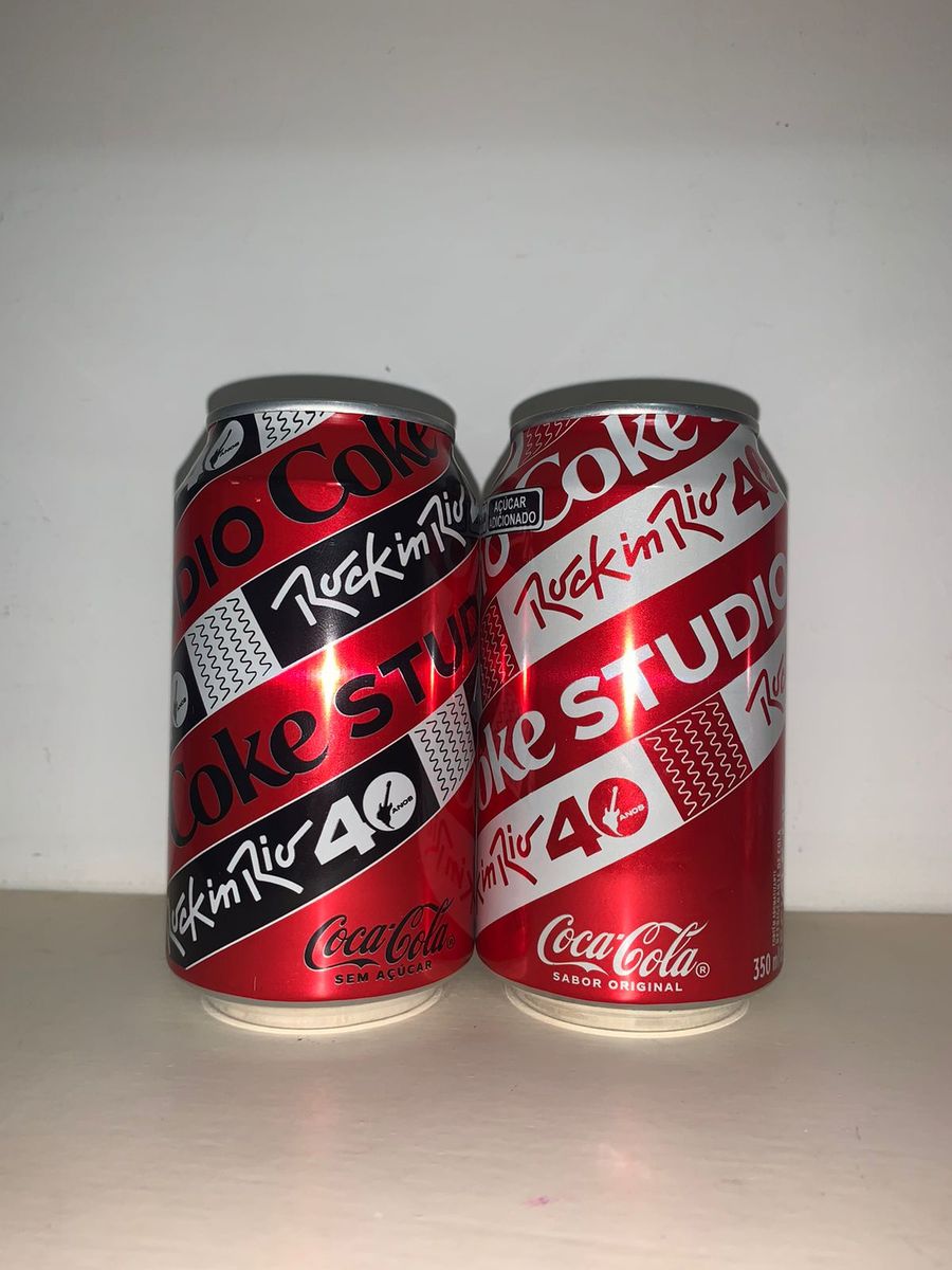 Latas Coca Cola Rock In Rio 40 Anos Kit com 2 Vazias Higienizadas ...