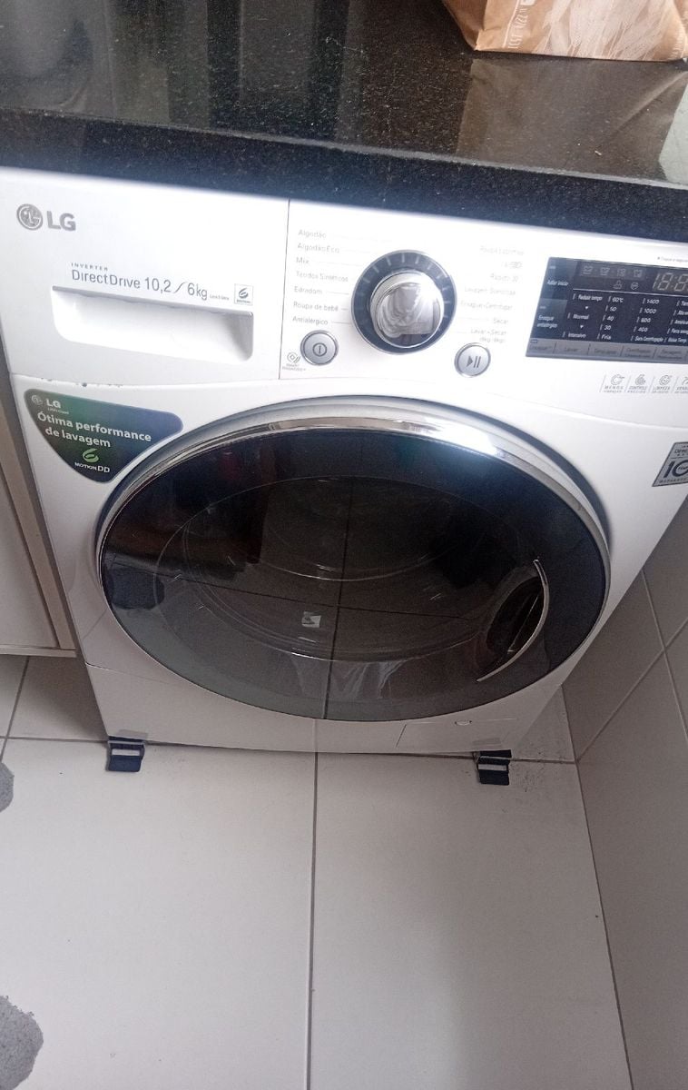 Lava e Seca Lg 10,2 Kg, 110v, Modelo Wd1412rtb(a) Cor Branca | Item Info & Eletro Lg Usado ...