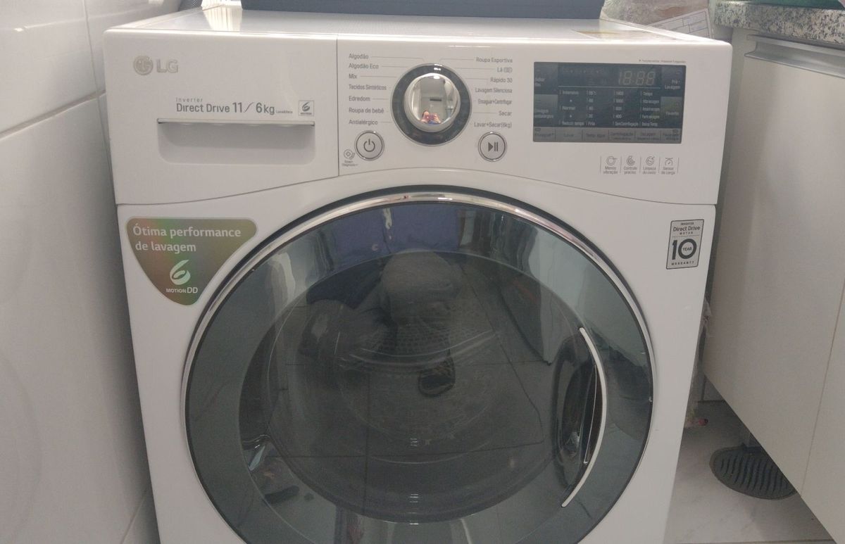 Lava e Seca Roupas Lg Inverter Direct Drive 11 Kg Branca 220v | Item Info & Eletro Lg Usado ...