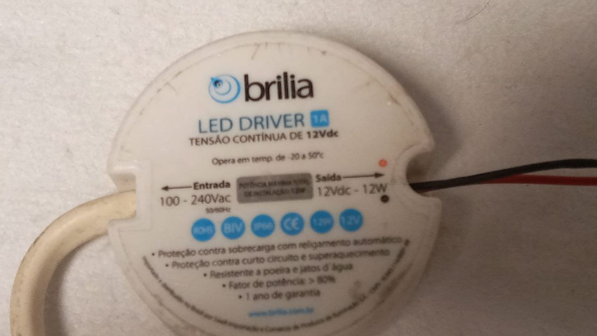 Led Driver 1a Tensão Contínua de 12vdc | Item Info & Eletro Brilia ...
