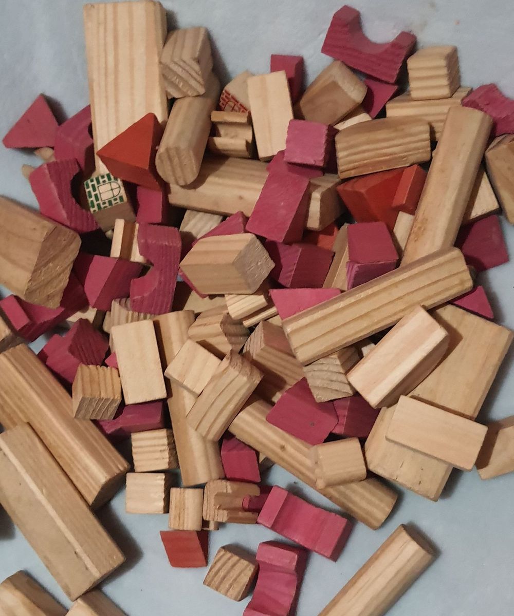 Lego Em.madeira com 122 Pecas | Brinquedo para Bebês ...