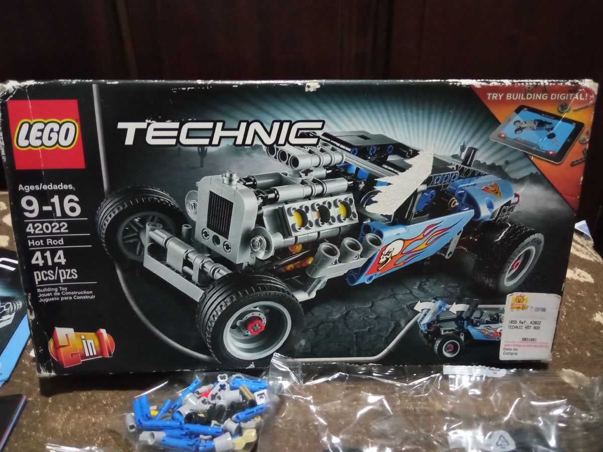 Lego Technic 42022 Hot Rod,414 Peças, Kids a Partir de 3 Anos, Original ...
