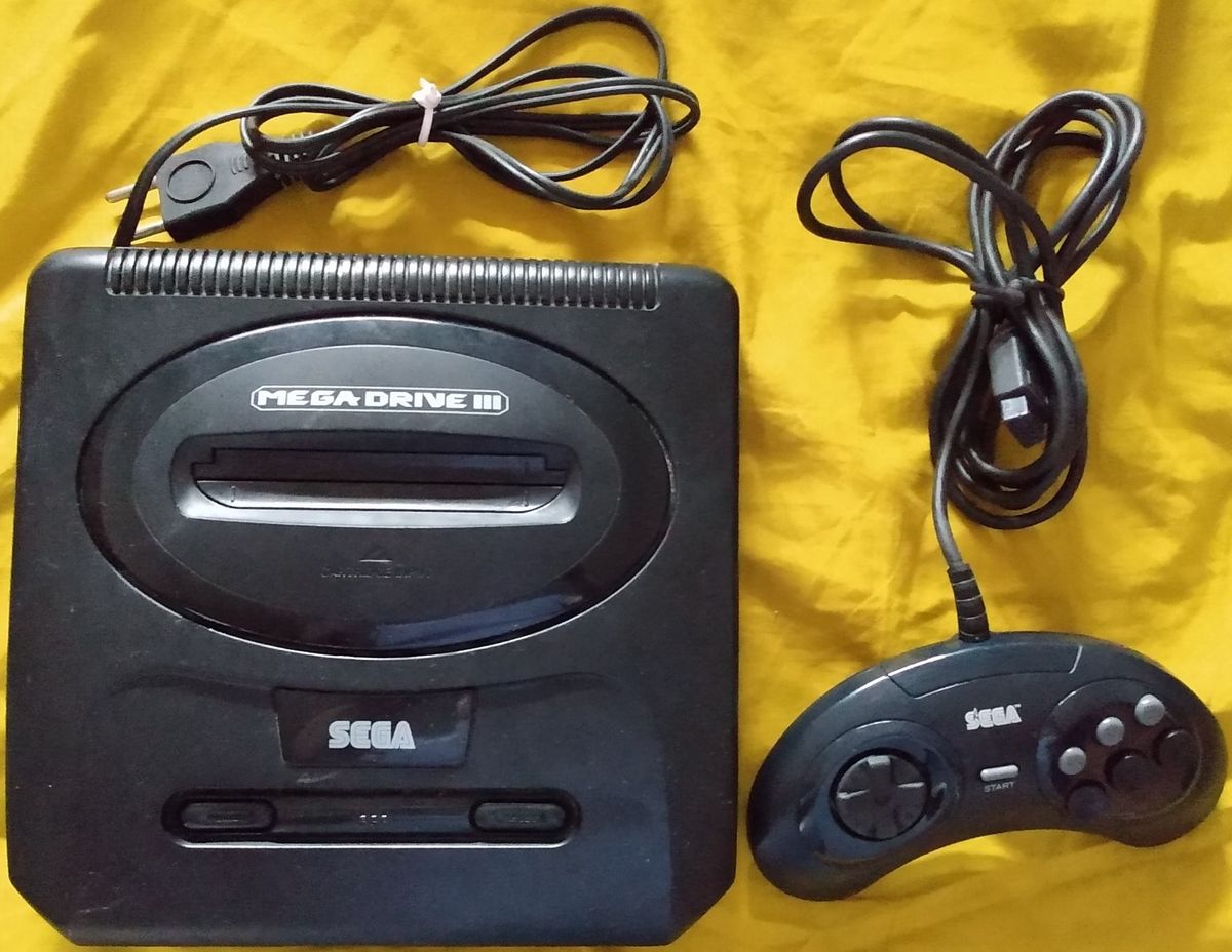 ( Leia ) Mega Drive 3 + Controle | Console de Videogame Tec Toy Usado ...