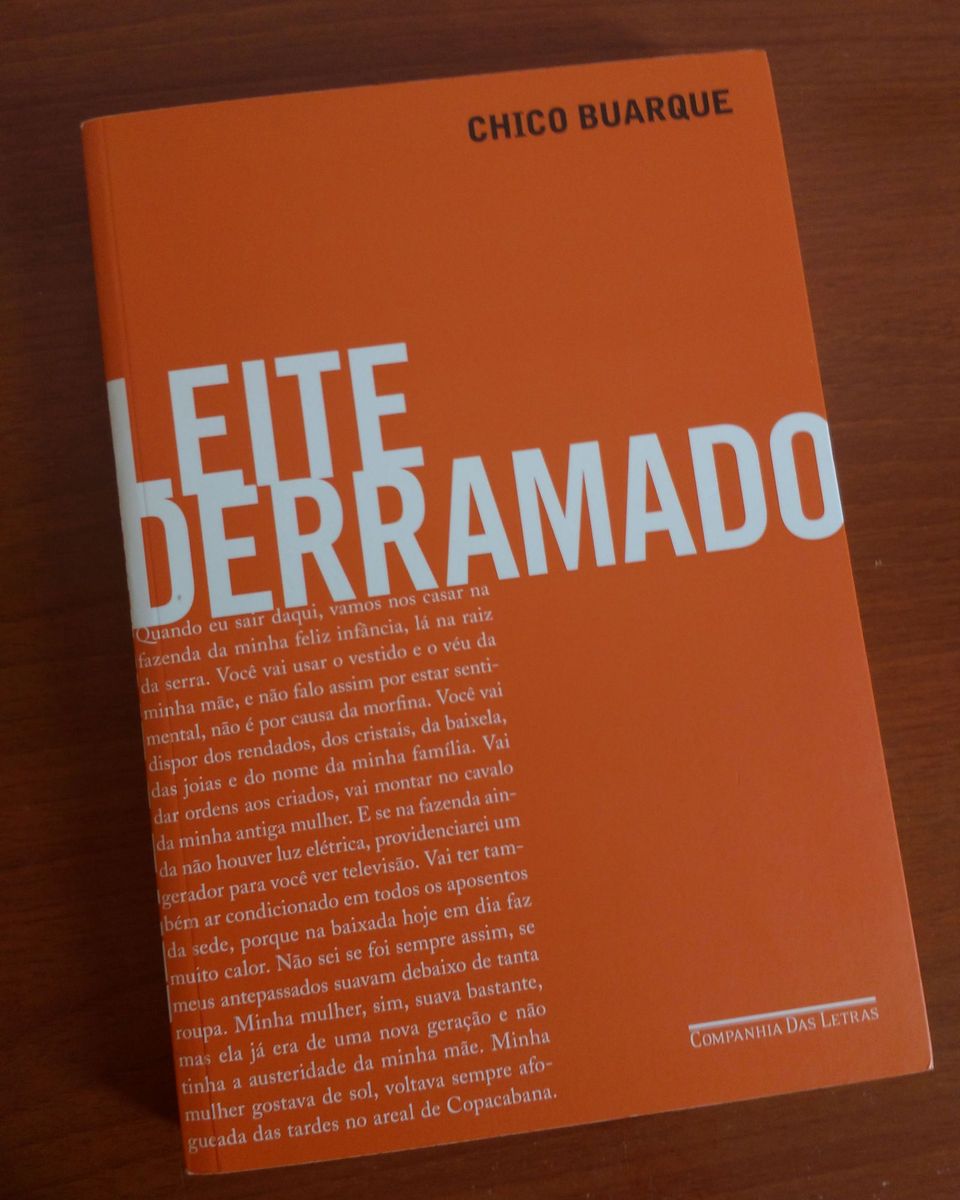 Leite Derramado - Chico Buarque | Livro Companhia Das Letras Usado ...