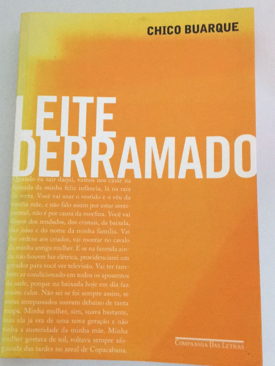 Leite Derramado-chico Buarque | Livro Companhia Das Letras Usado ...