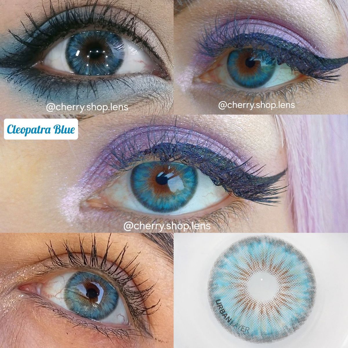Lente Cleopatra Blue Urban Layer Azul Realista | Maquiagem Feminina ...