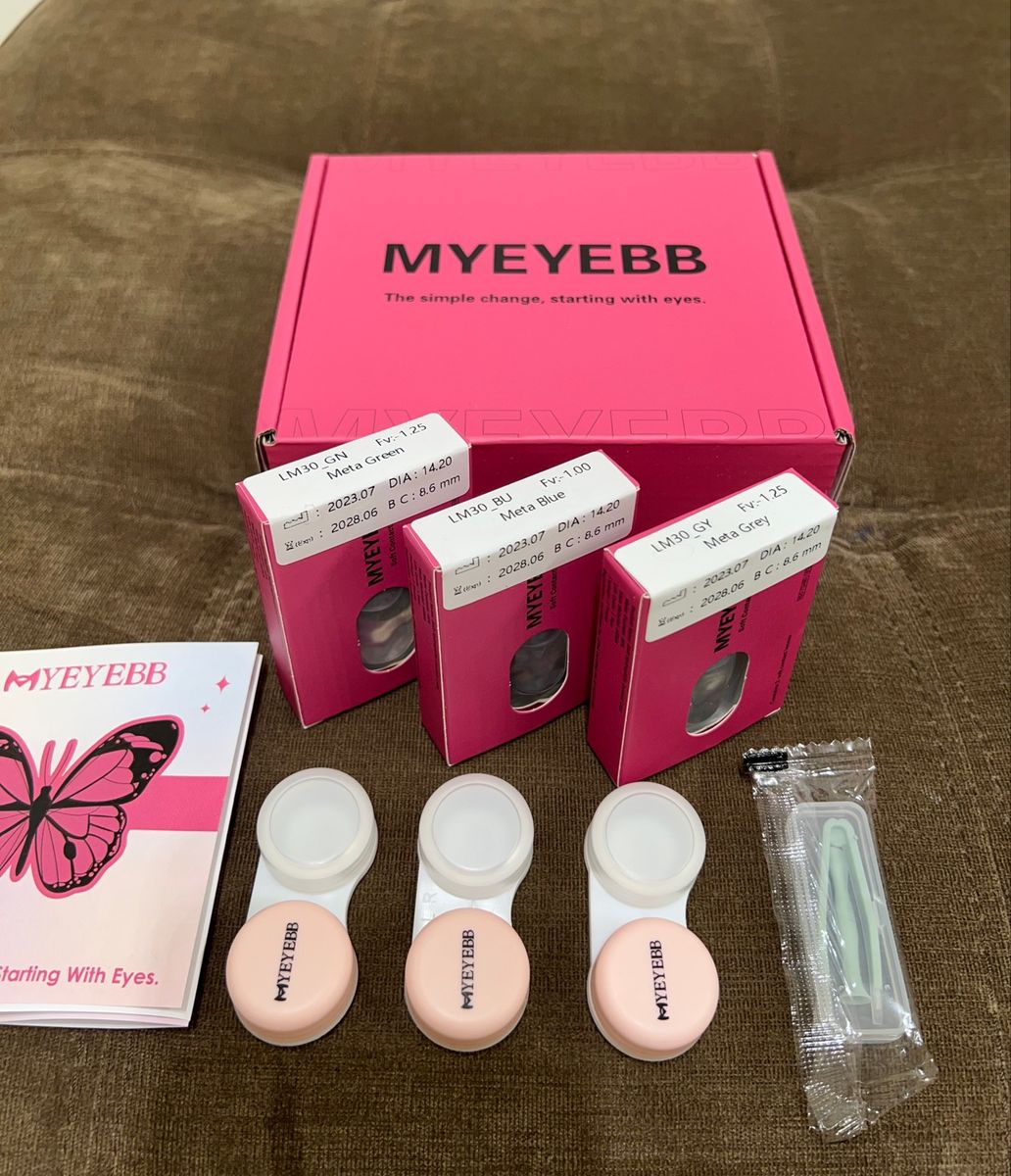 Lente de Contato Meta Blue / Meta Grey / Meta Green Coleção Completa ...