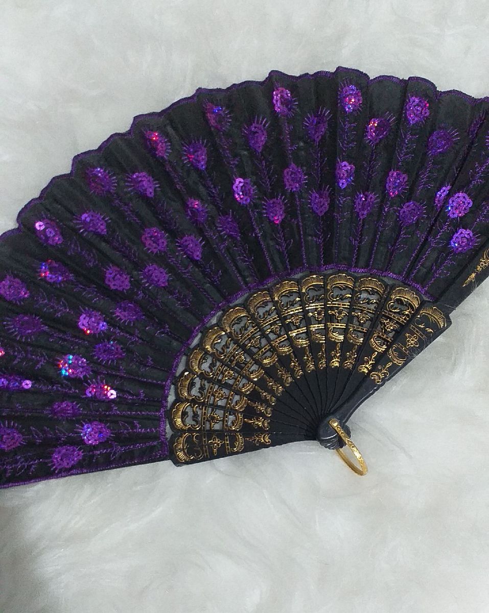 Leque Espanhola Tecido | Produto Feminino Usado 77075777 | enjoei