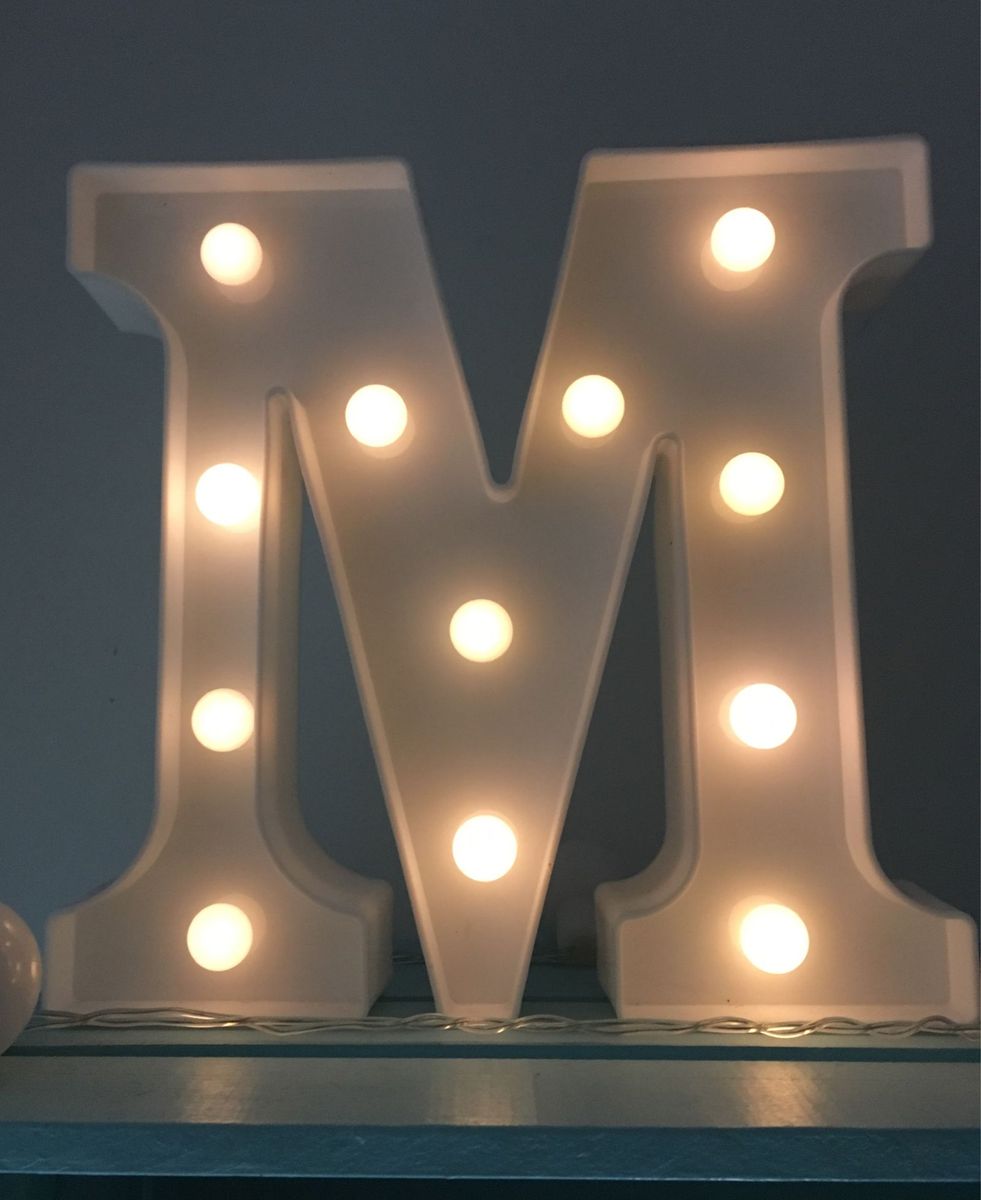 Letra M de Led | Item de Decoração Usado 24492814 | enjoei