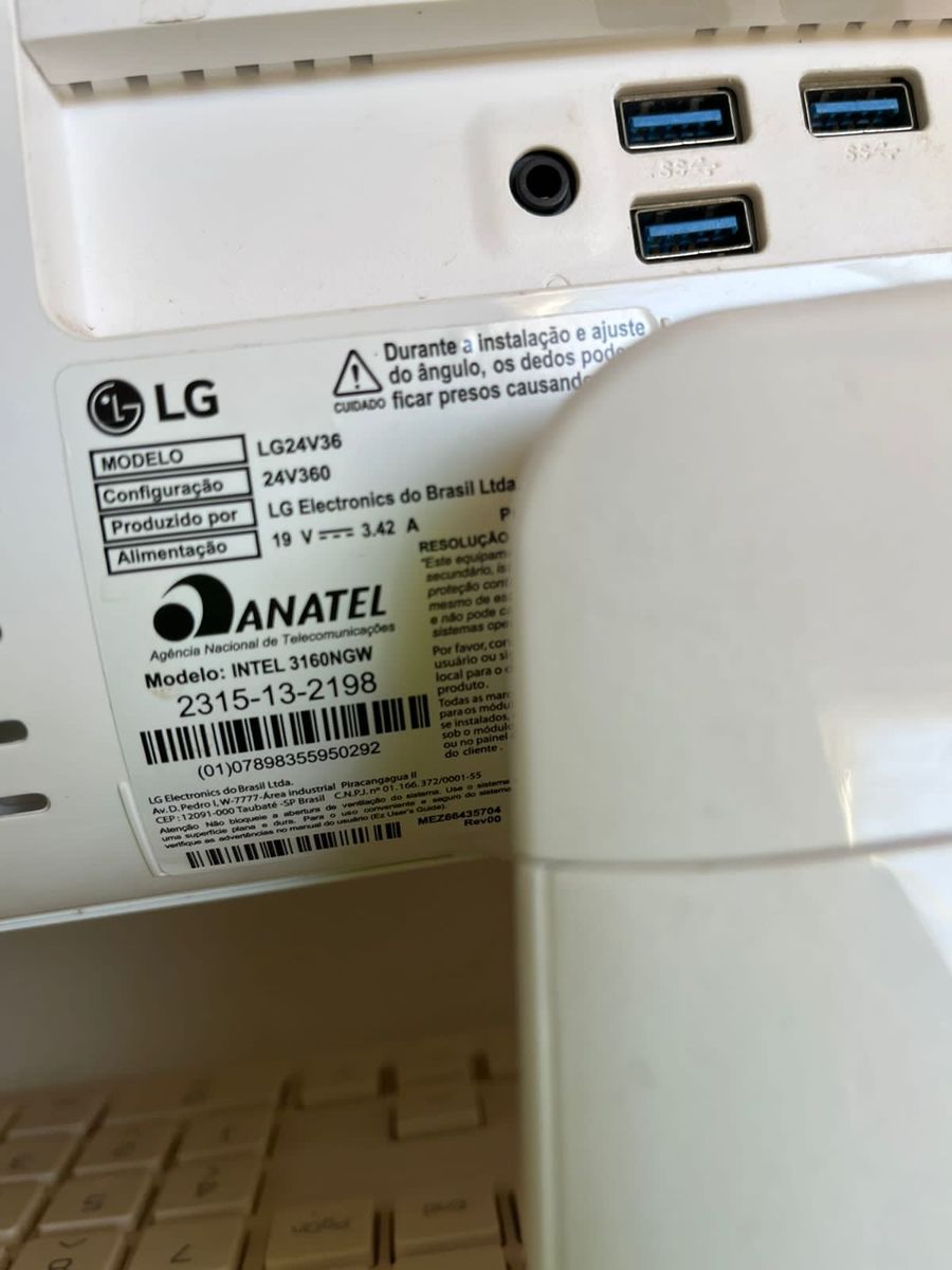 Lg All In One Branco 24v36 | Computador Desktop Lg Usado 75572563 | enjoei