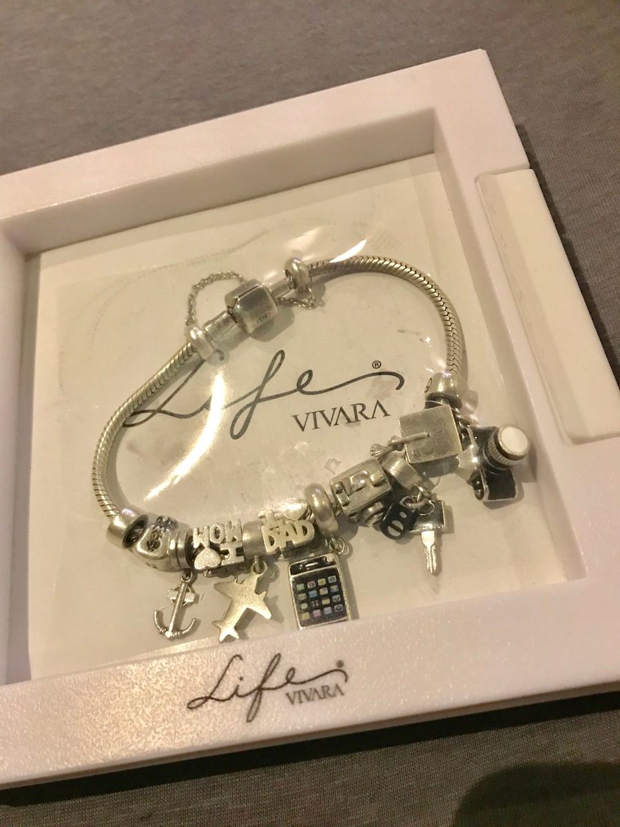 Life By Vivara Original com 10 Berloques | Jóia Feminina Vivara Usado ...