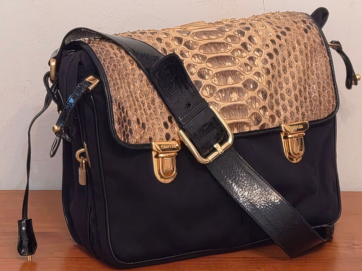 Linda ! Bolsa Pasta Lenny e Cia Couro de Cobra Python Original | Clutch Feminina Lellis Blanc ...