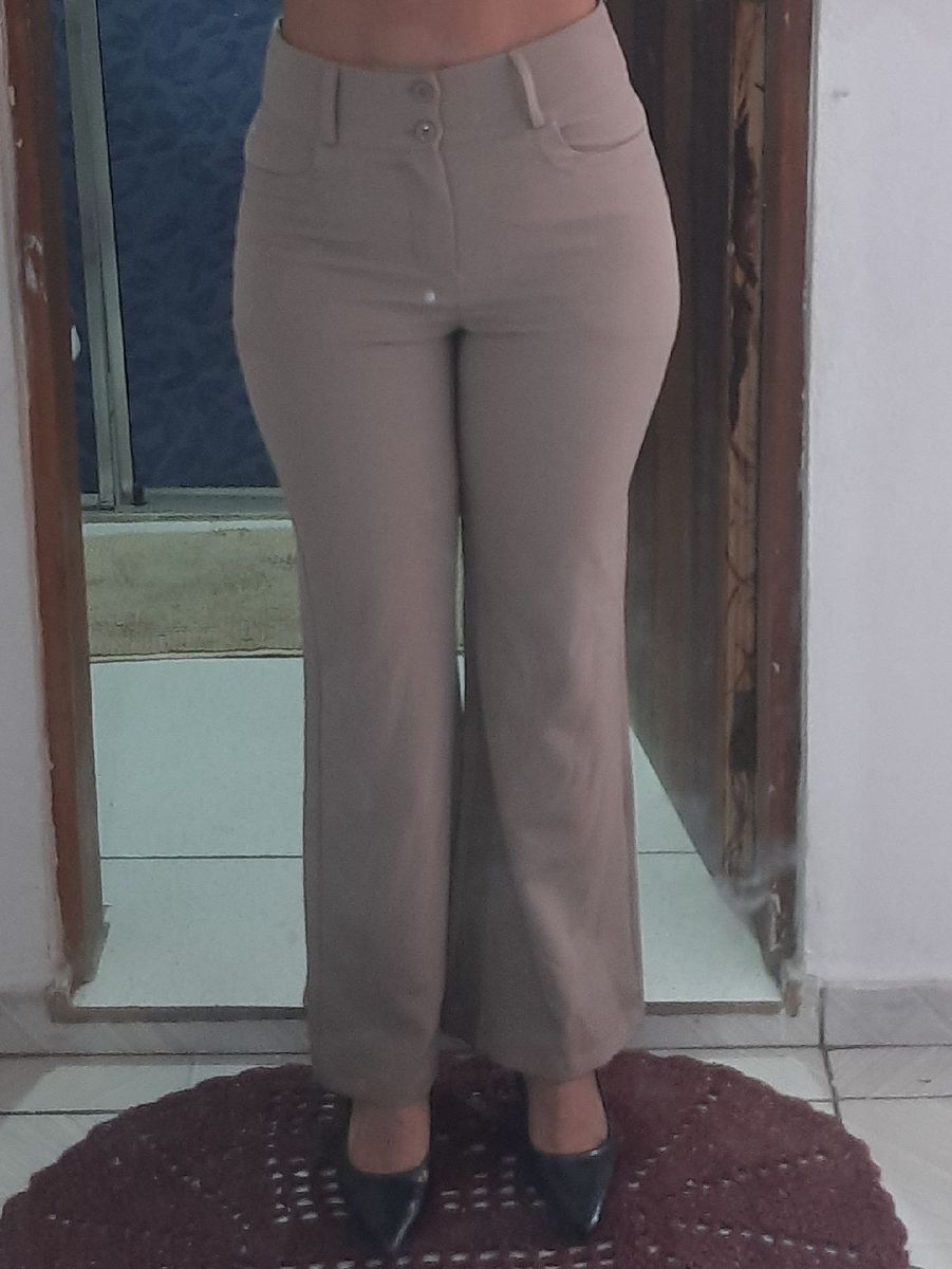 Linda Calça Social Fler em Crepe | Calça Feminina Usado 78945665 | enjoei