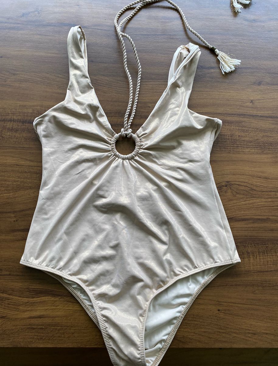 Lindo Body Dourado Farm | Moda Praia Feminina Farm Usado 76563335 | enjoei