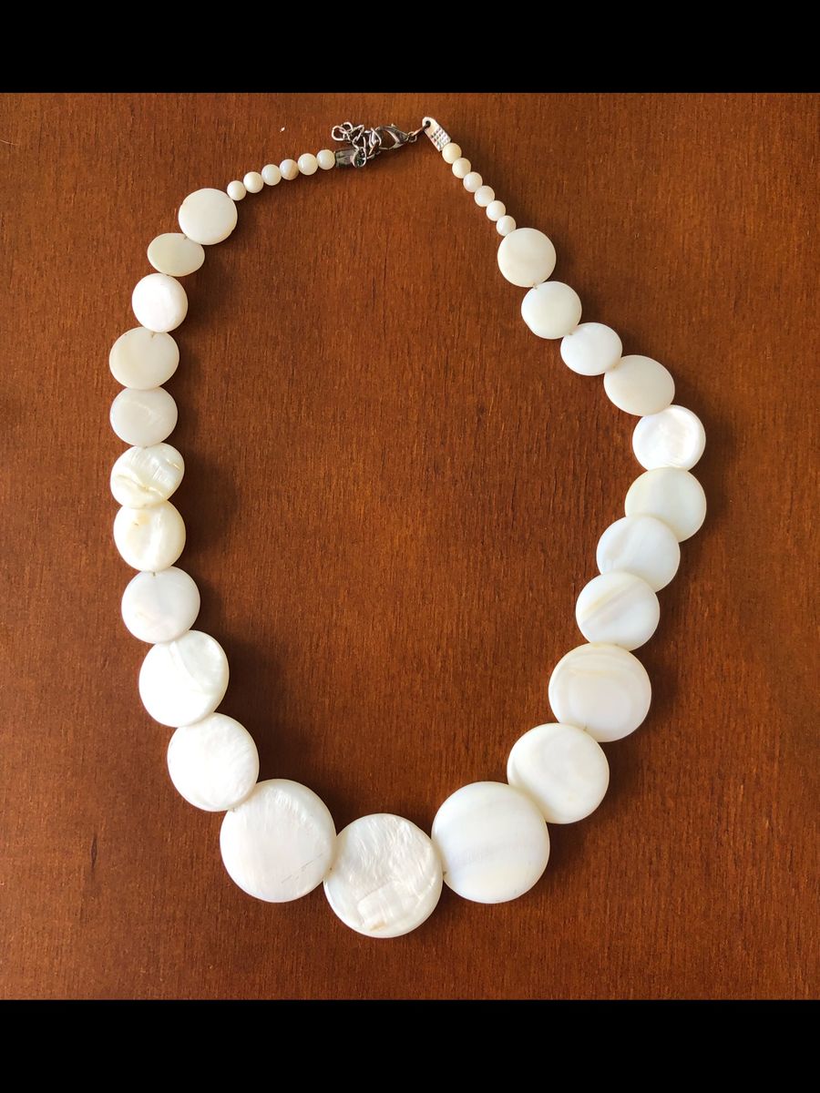 Lindo Colar Off-white | Bijuteria Feminina Usado 64937631 | enjoei