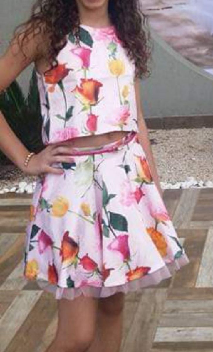 Lindo Conjunto Cropped da Marca Petit Cherie, Tamanho 12 Anos | Roupa ...