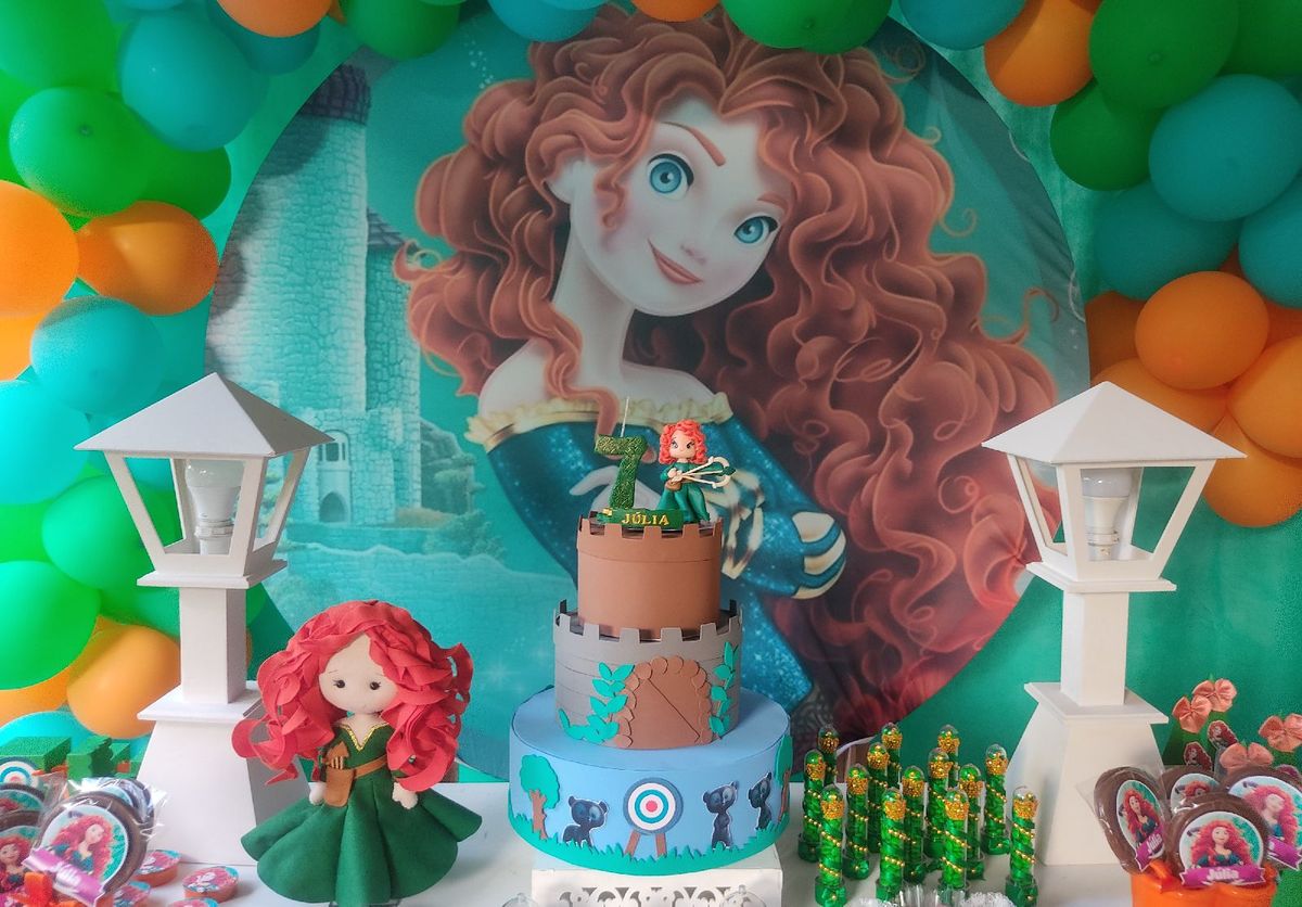 Lindo Painel Redondo Merida "valente" do Filme da Disney | Item ...