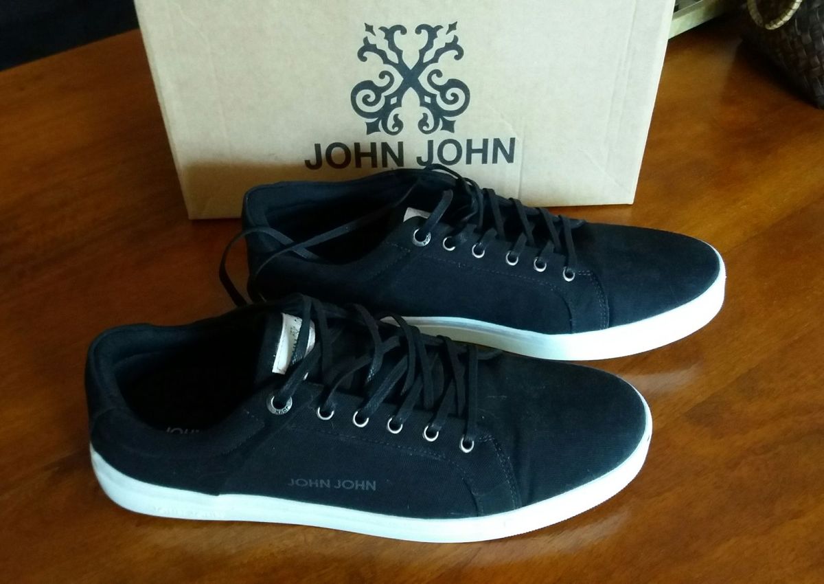 Lindo Tenis em Lona Preto John John | Tênis Masculino John John Nunca ...