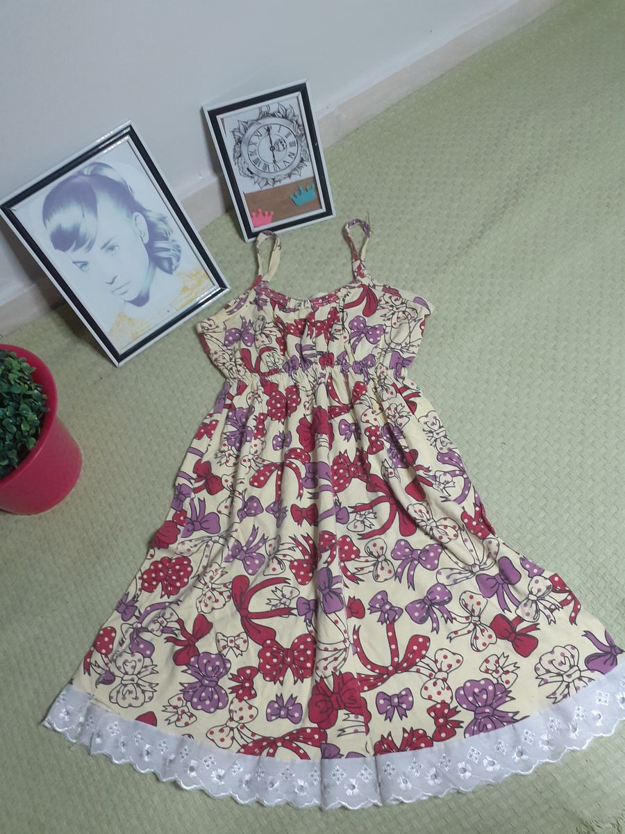 Lindo Vestido 100% Algodão Menina 5 Anos Novo | Roupa Infantil para ...