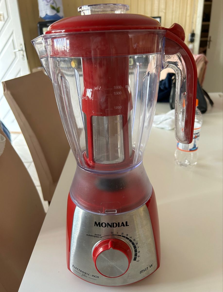 Liquidificador Mondial Electronic Inox Vermelho | Móvel de Cozinha Mondial Nunca Usado 85285911 ...